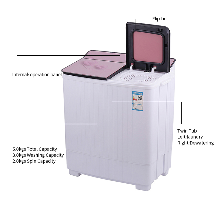 DC Solar 12V Glass Panel Twin Tub Washing Machine from China ...